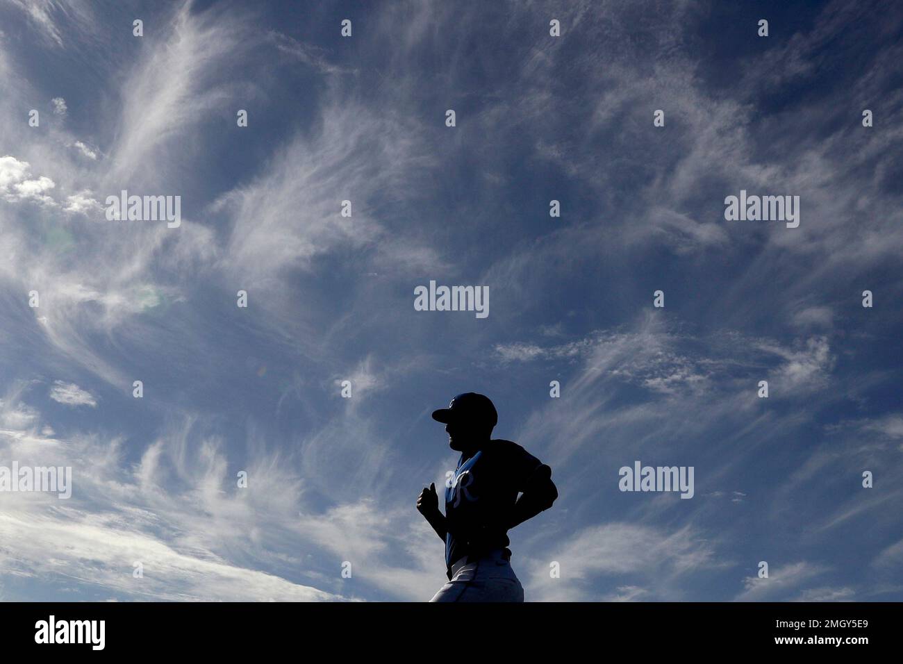 Kansas City Royals Sebastian Rivero runs during spring training ...
