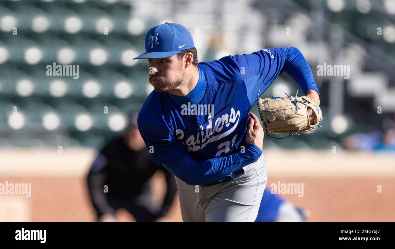 Middle Tennessee's Aaron Brown (20) pitches during an NCAA baseball ...