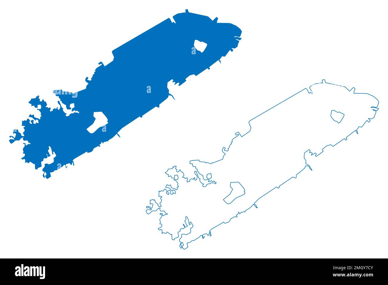 Lake Velence (Hungary) map vector illustration, scribble sketch ...