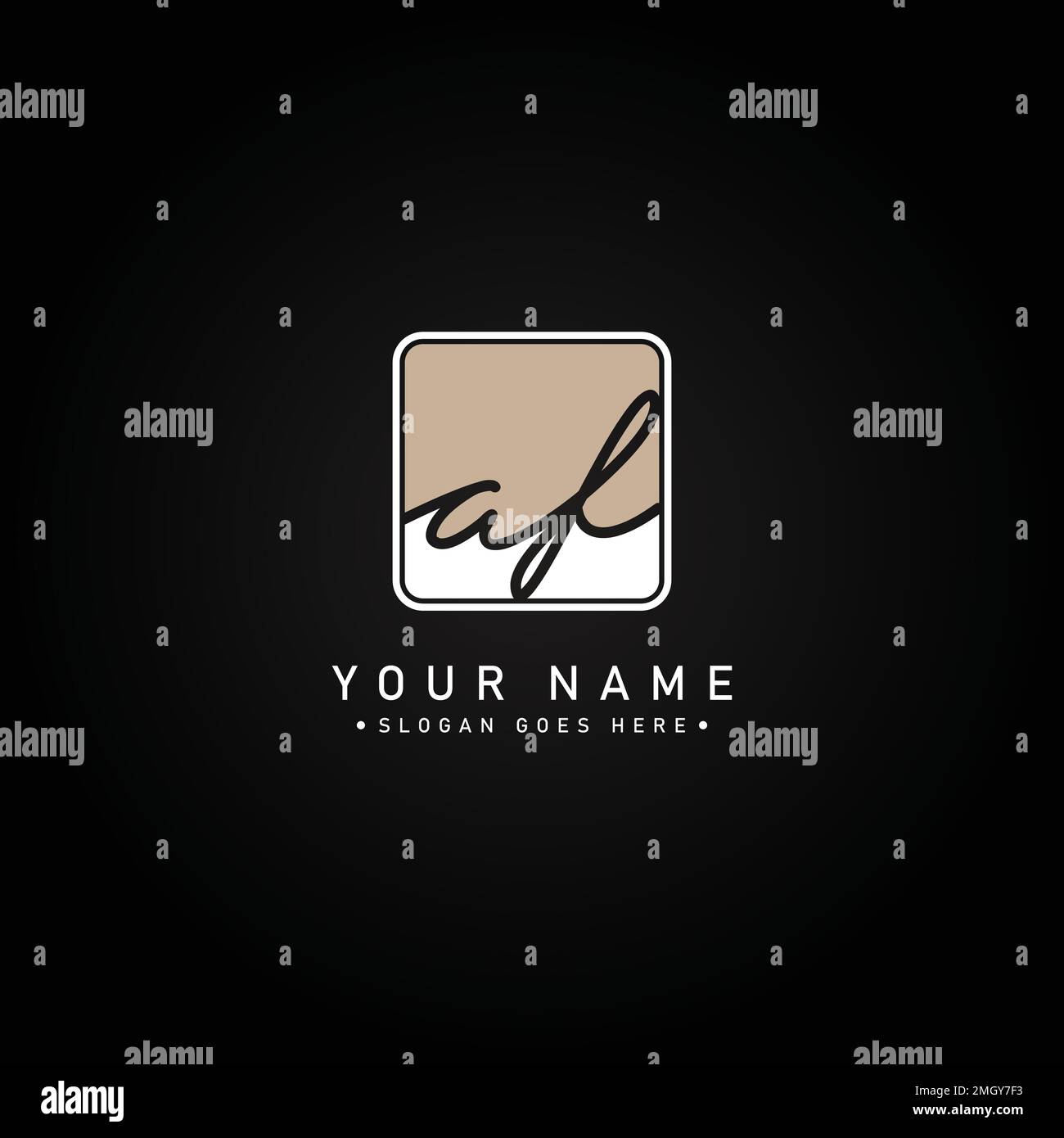 Handwritten Signature logo for Initial Letter AF - Vector Logo Template ...