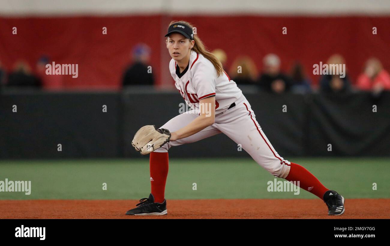 IUPUI's Mandy Dallas in action against Loyola during an NCAA softball ...