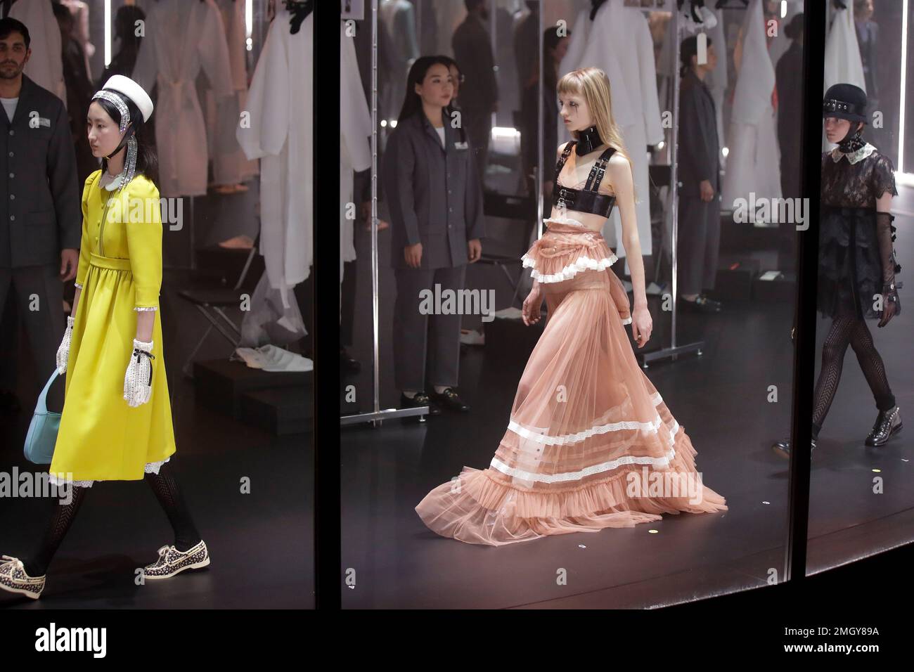 Models wear creations as part of Gucci's Fall/Winter 2020/2021 ...