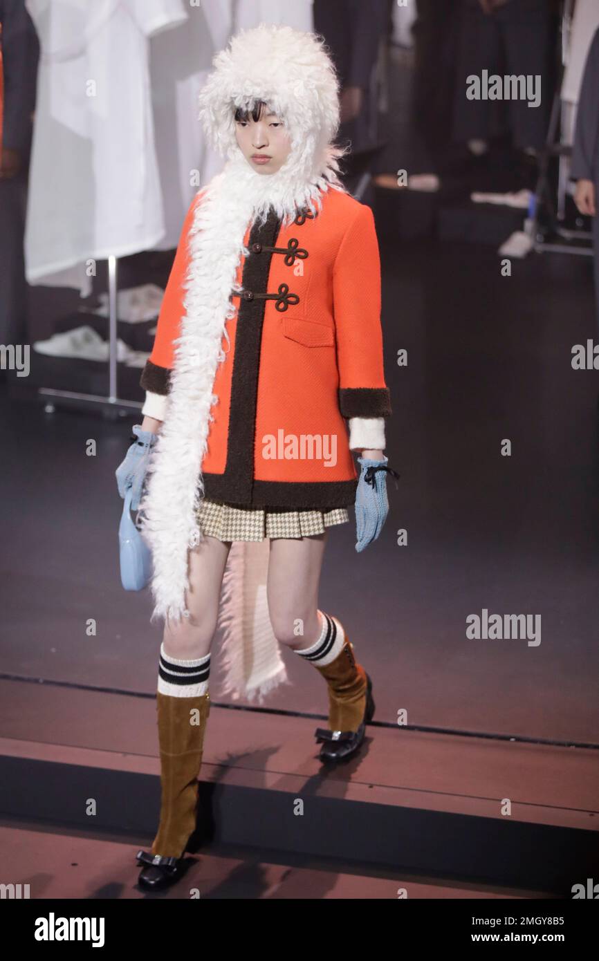 A model wears a creation as part of Gucci's Fall/Winter 2020/2021 ...