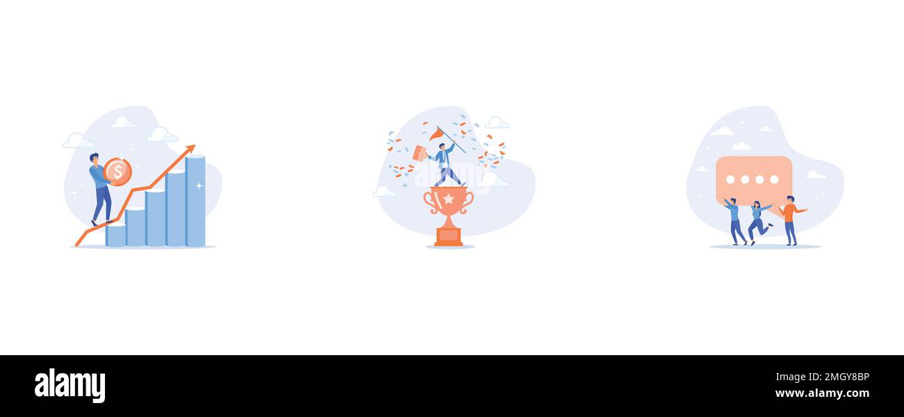 Investment graph, Victory or business achievement, community or social ...