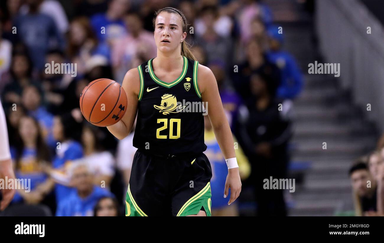 Oregon guard Sabrina Ionescu during an NCAA college basketball game ...