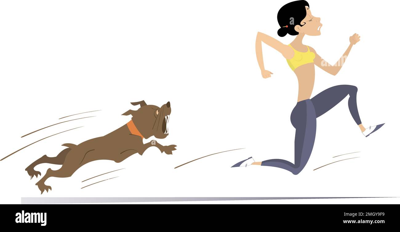 Cartoon Angry Dog Running