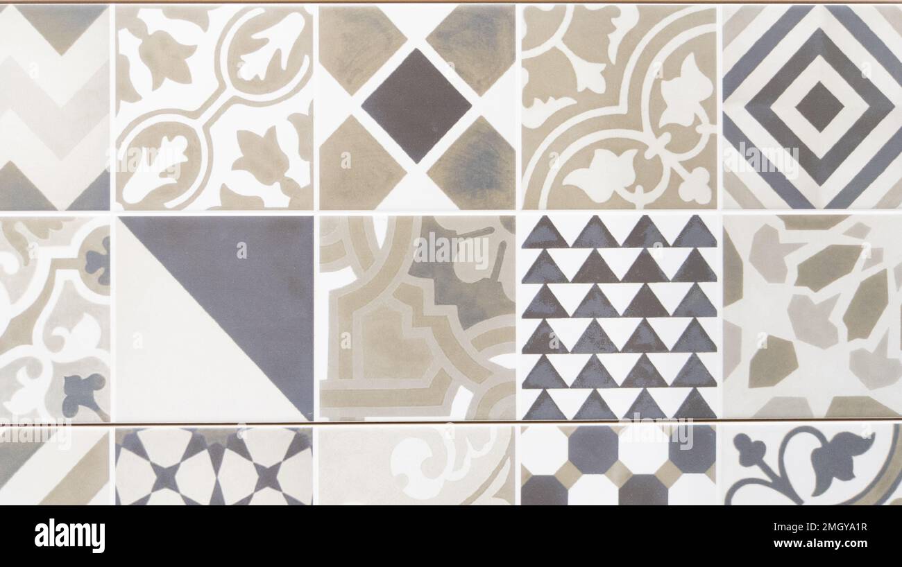 old tile mosaic home decorative art wall tiles pattern in oriental ...