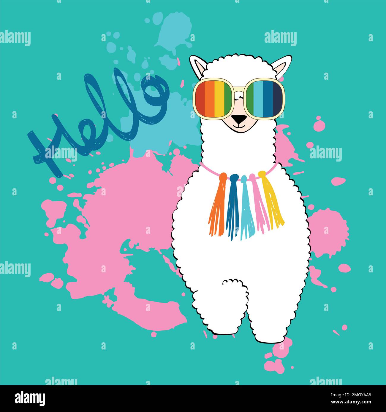 Vector cute llama Stock Vector Image & Art - Alamy