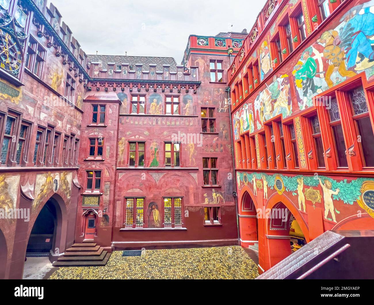 The elegant courtyard of Basel Rathaus, Switzerland Stock Photo - Alamy