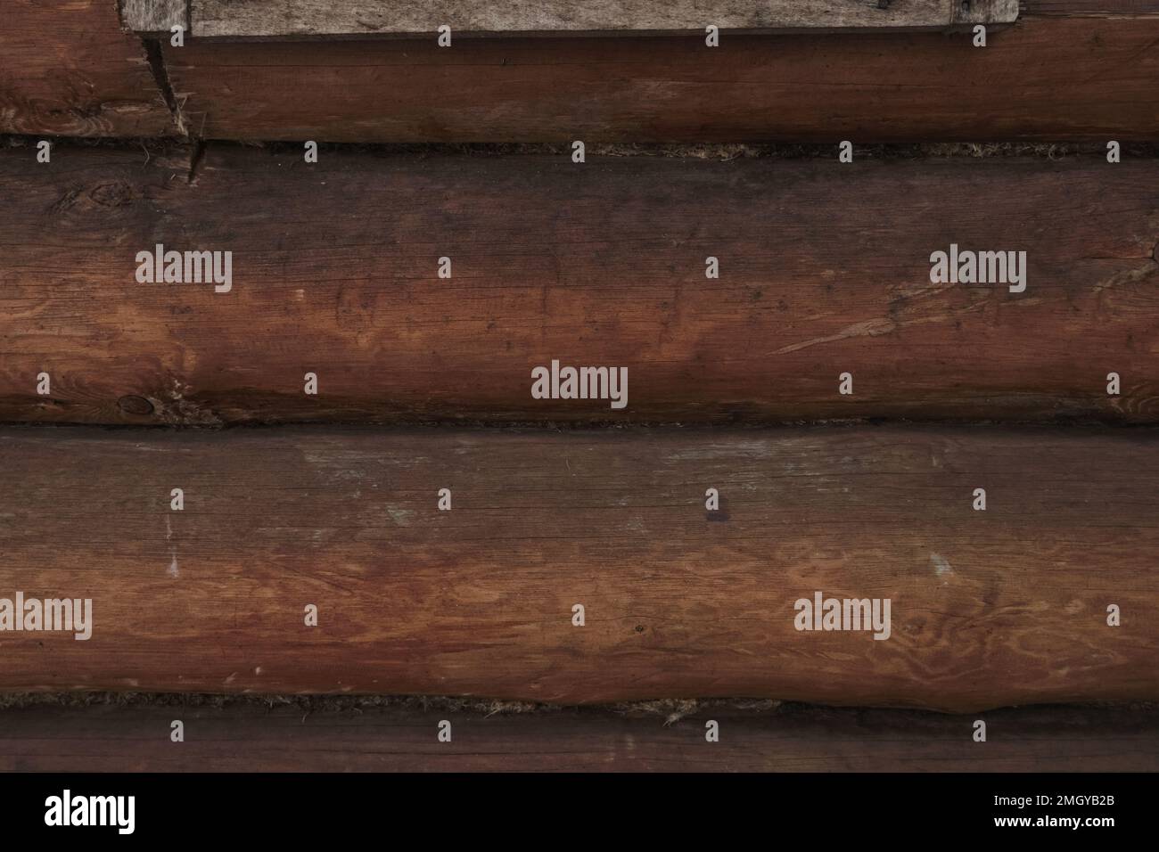 Brown wood log wall surface background image Stock Photo - Alamy