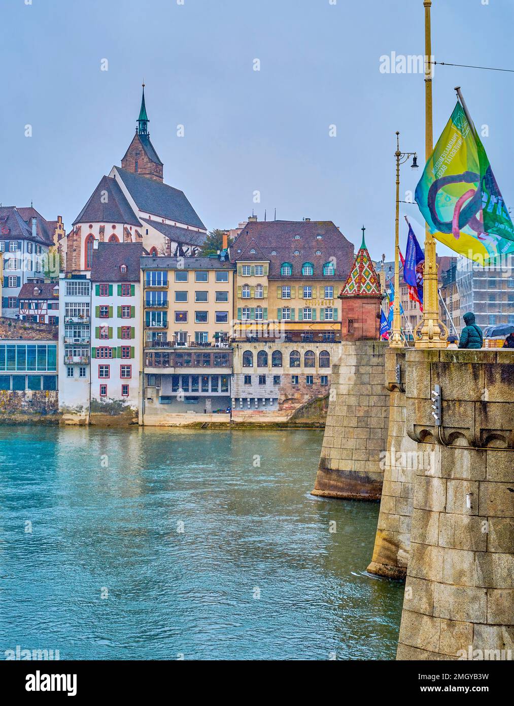 BASEL, SWITZERLAND - APRIL 1, 2022: Historical Old Town district with ...