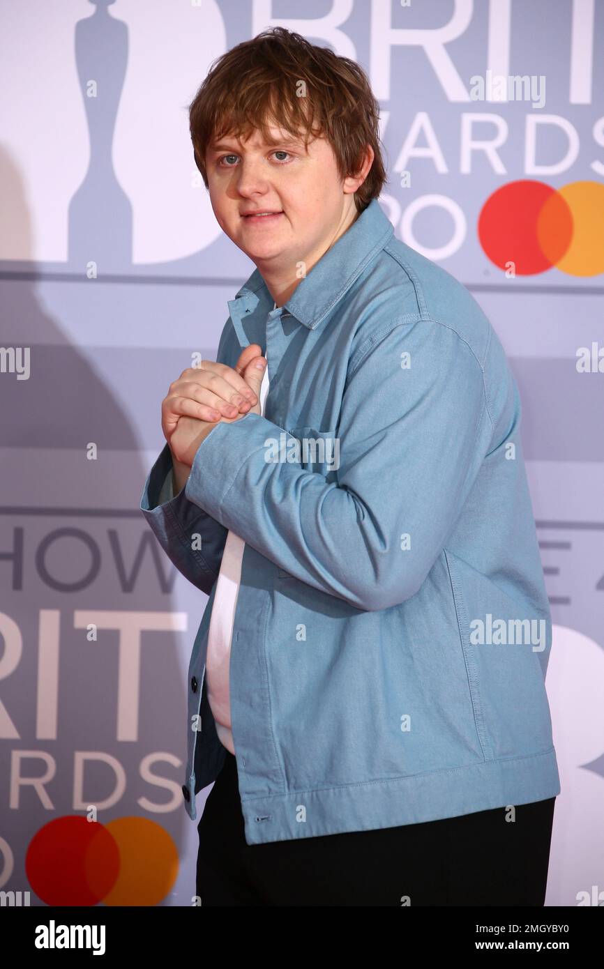 Lewis Capaldi poses for photographers upon arrival at the Brit Awards ...