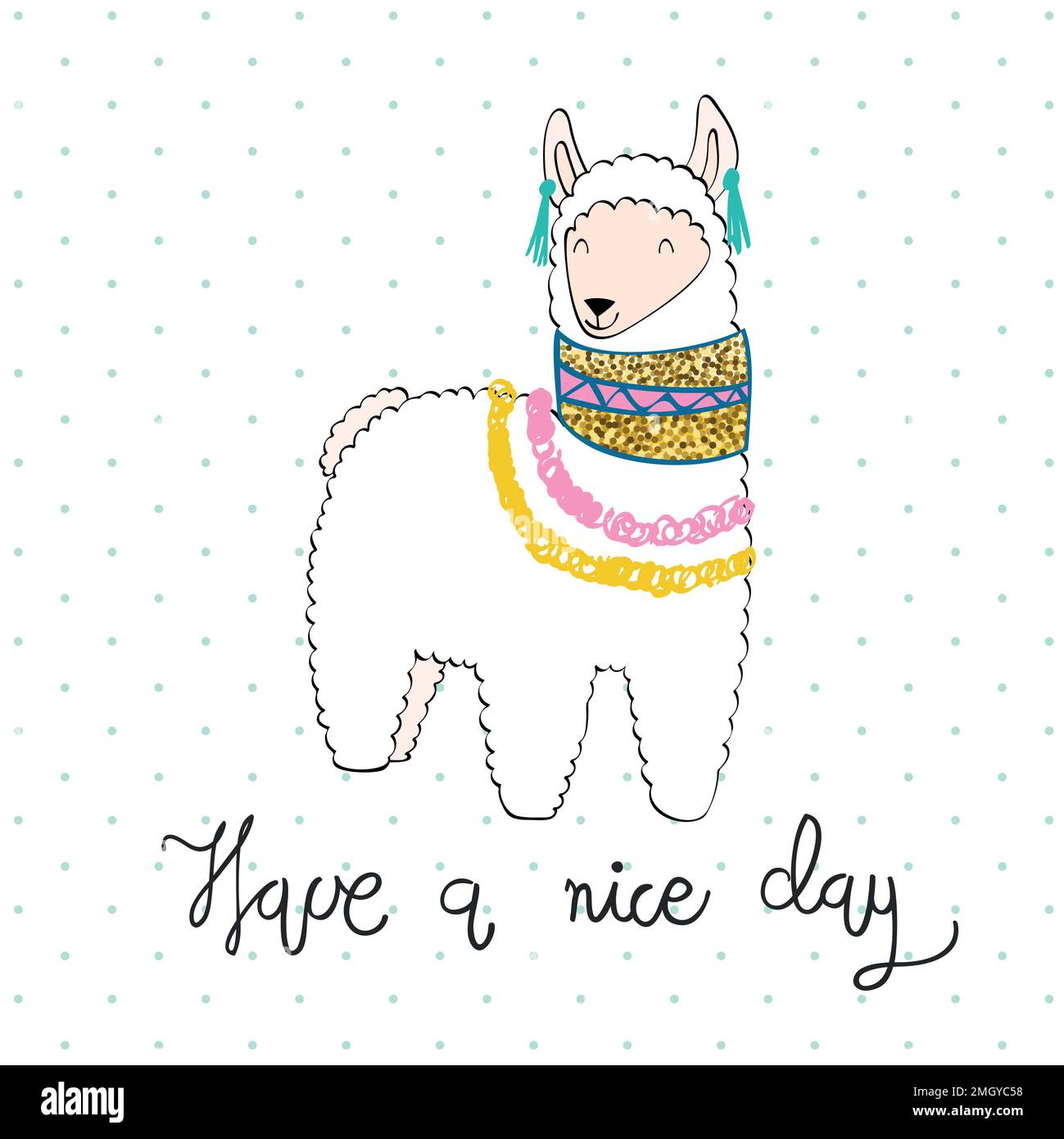 Vector cute llama Stock Vector Image & Art - Alamy
