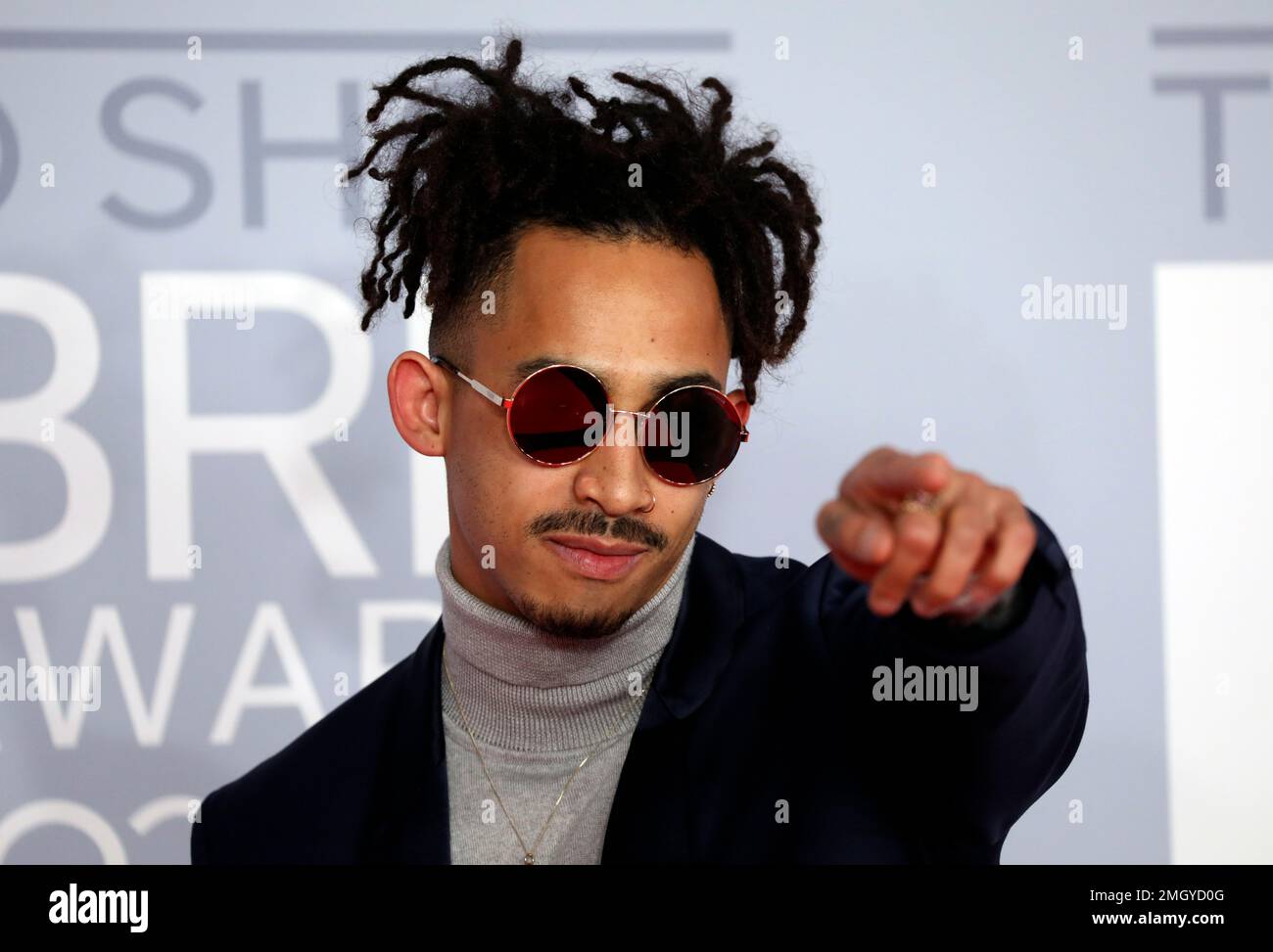 Jordan Stephens poses for photographers upon arrival at Brit Awards ...