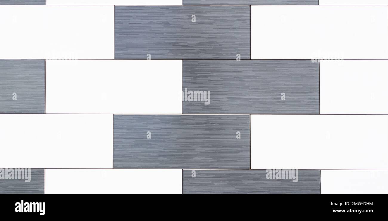 grey and white line wall tile texture in vintage background retro Stock ...