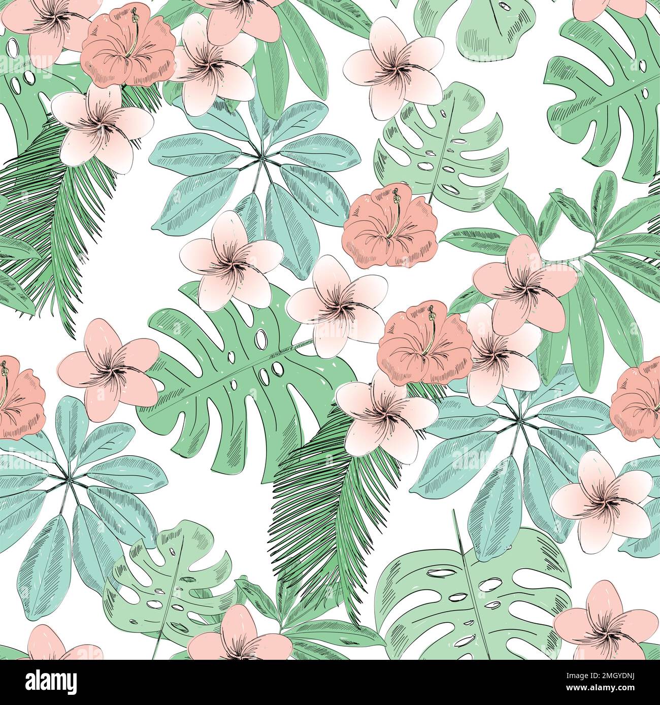 Tropical seamless pattern Stock Vector Image & Art - Alamy