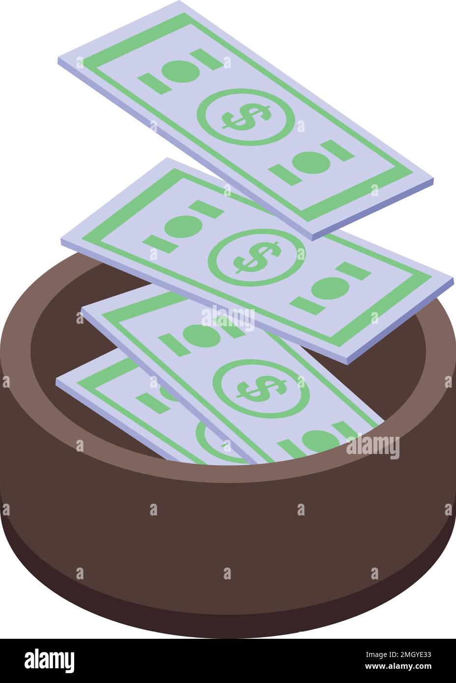 Money for snake charmer icon isometric vector. Dance flute. Cobra care ...