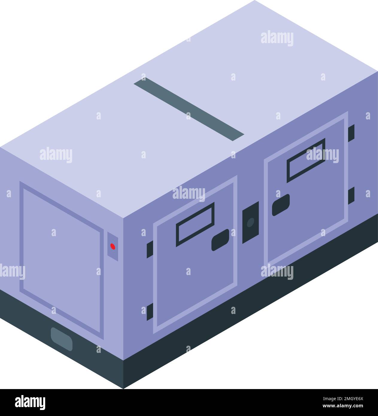 Industrial generator icon isometric vector. Power electric. Factory ...