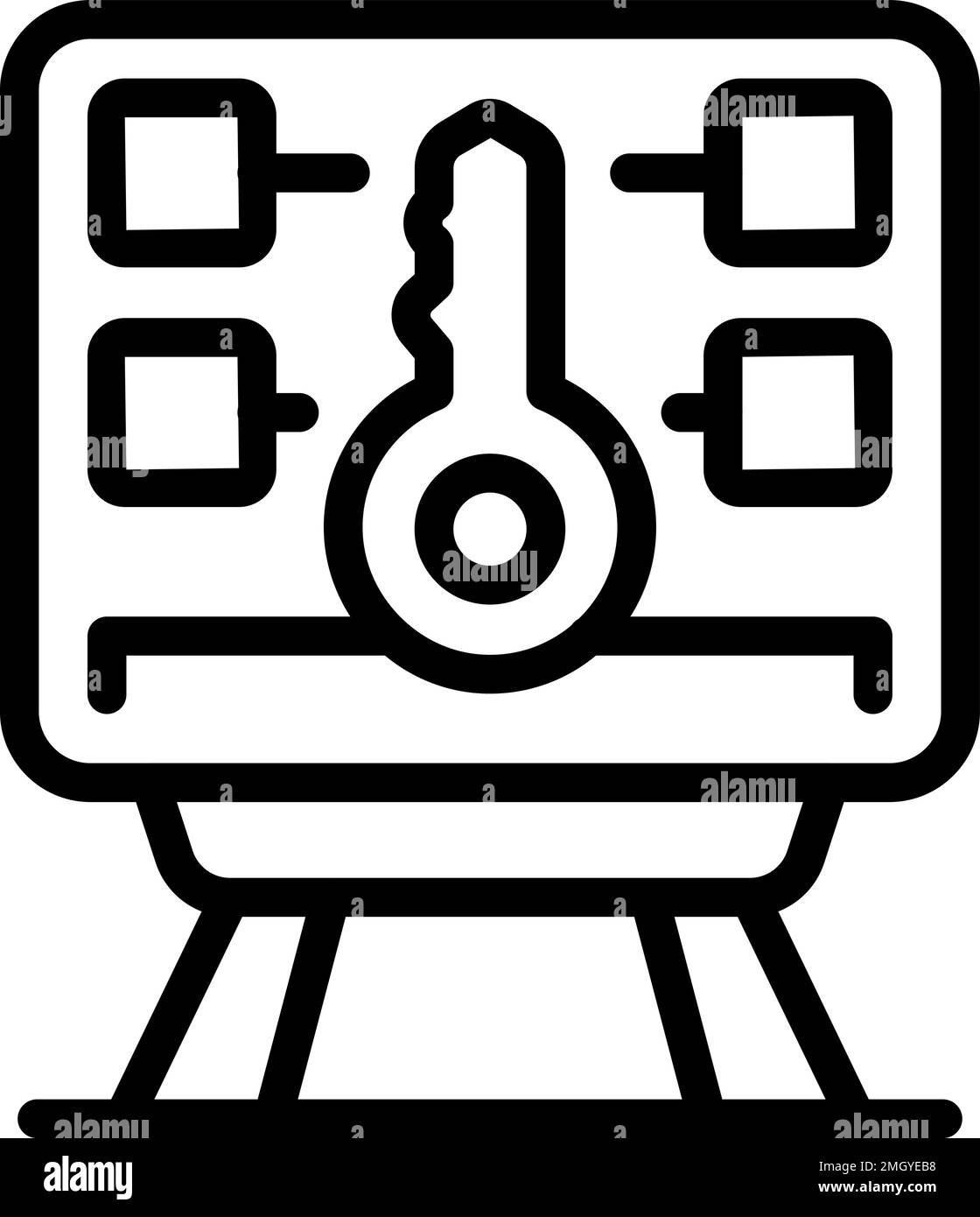 Key point board icon outline vector. Main business. Career summary ...