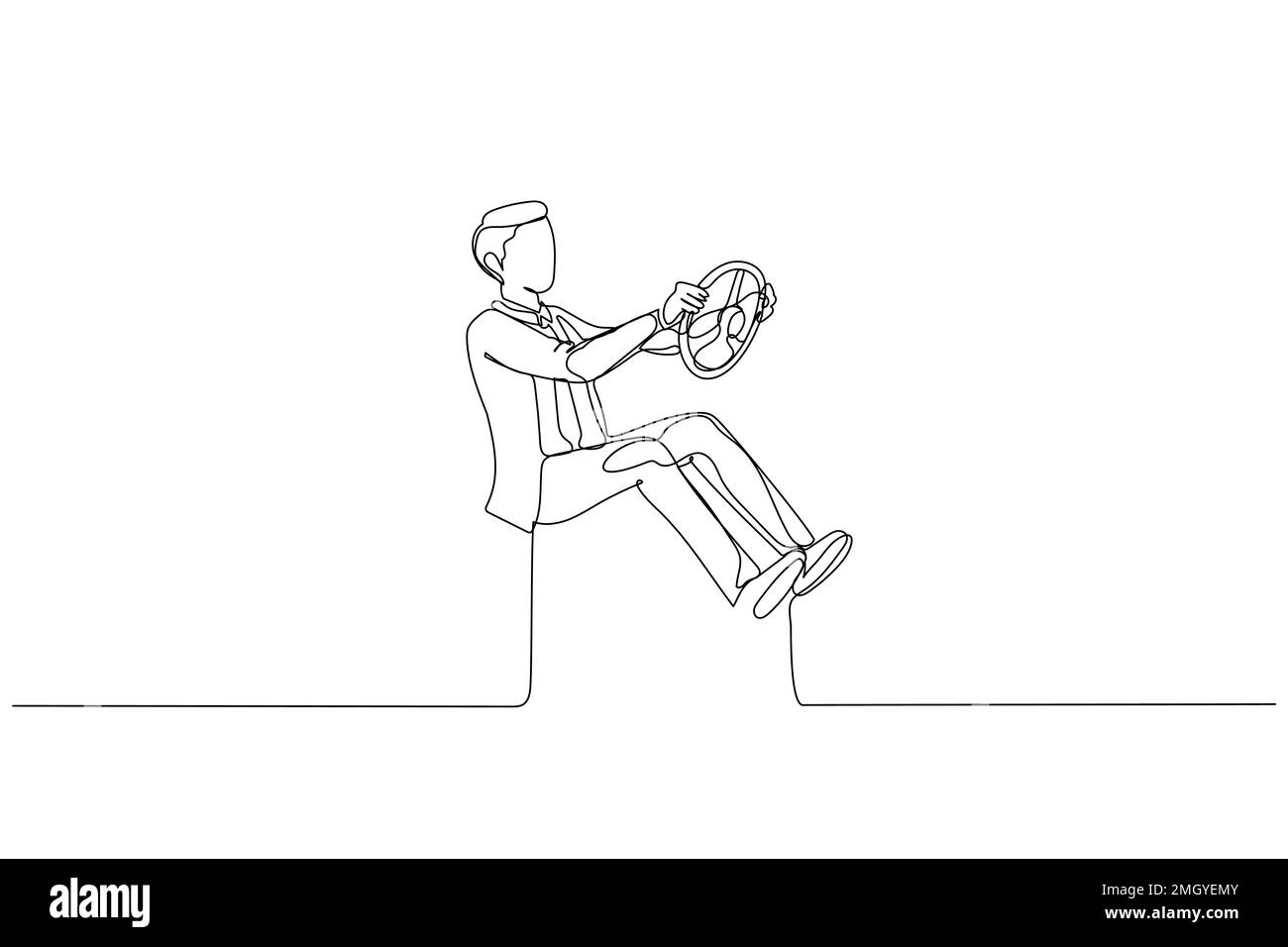 Illustration of businessman driving imagination car concept of power of ...