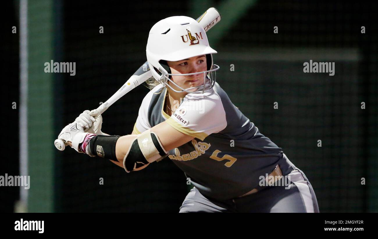 Louisiana Monroe player Jayden Mount during an NCAA softball game ...