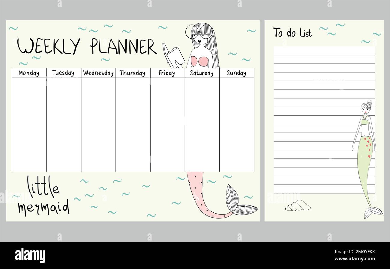 Weekly drawing Stock Vector Images - Alamy