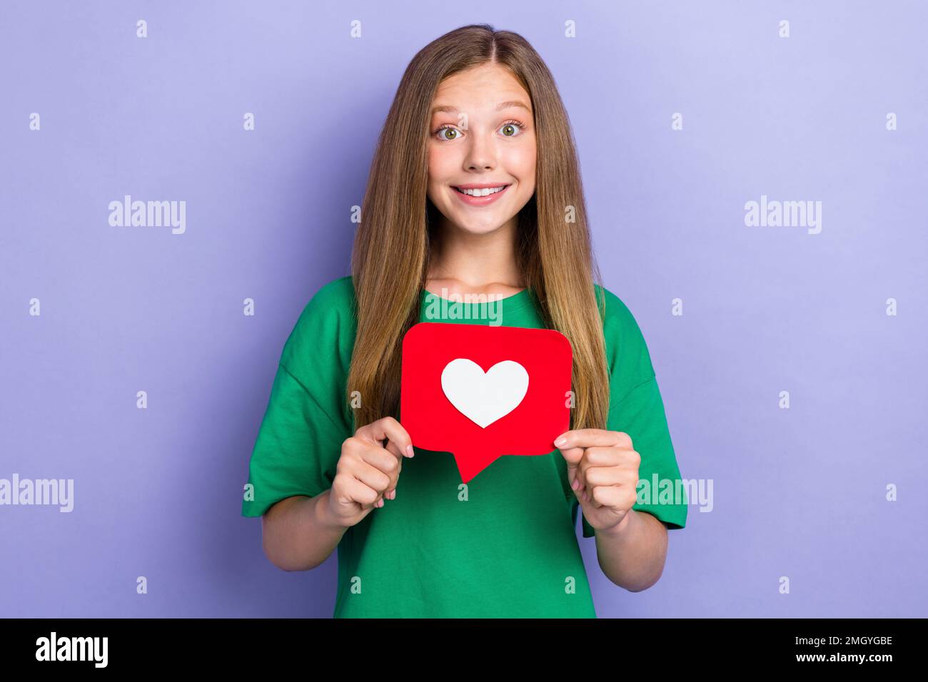 Photo of cheerful positive lady wear trendy clothes dream million ...