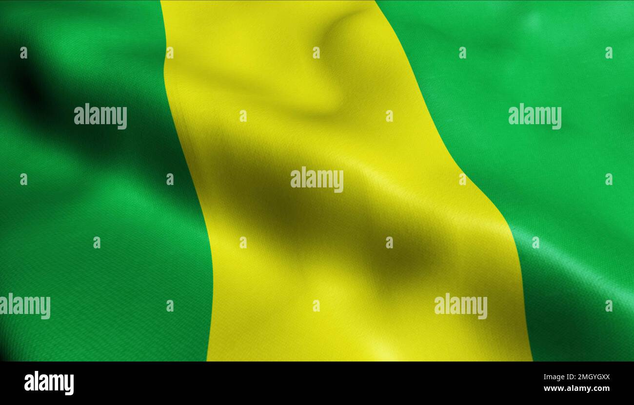 3D Illustration of a waving Ecuador Province flag of El Oro Stock Photo ...