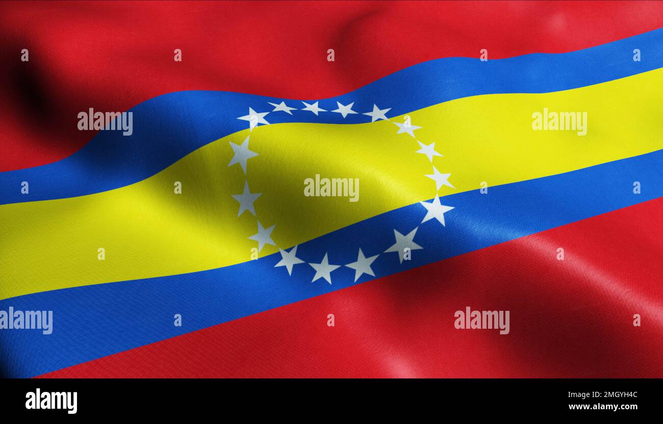 3D Illustration of a waving Ecuador Province flag of Loja Stock Photo ...