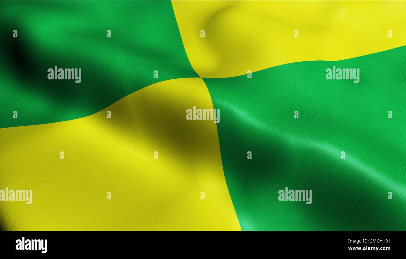 3D Illustration of a waving Ecuador Province flag of Pastaza Stock ...