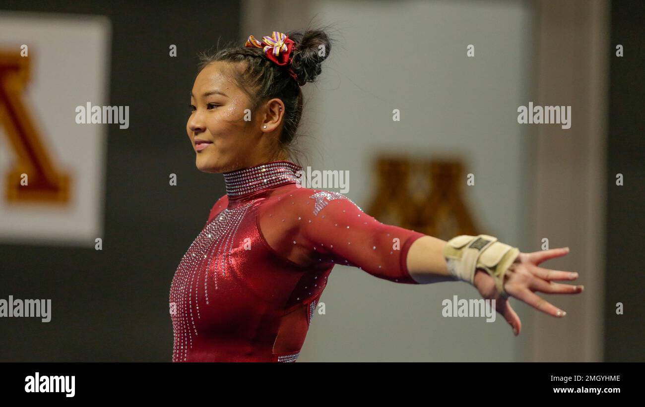 Minnesota's Ali Sonier does floor exercise against Nebraska during an ...