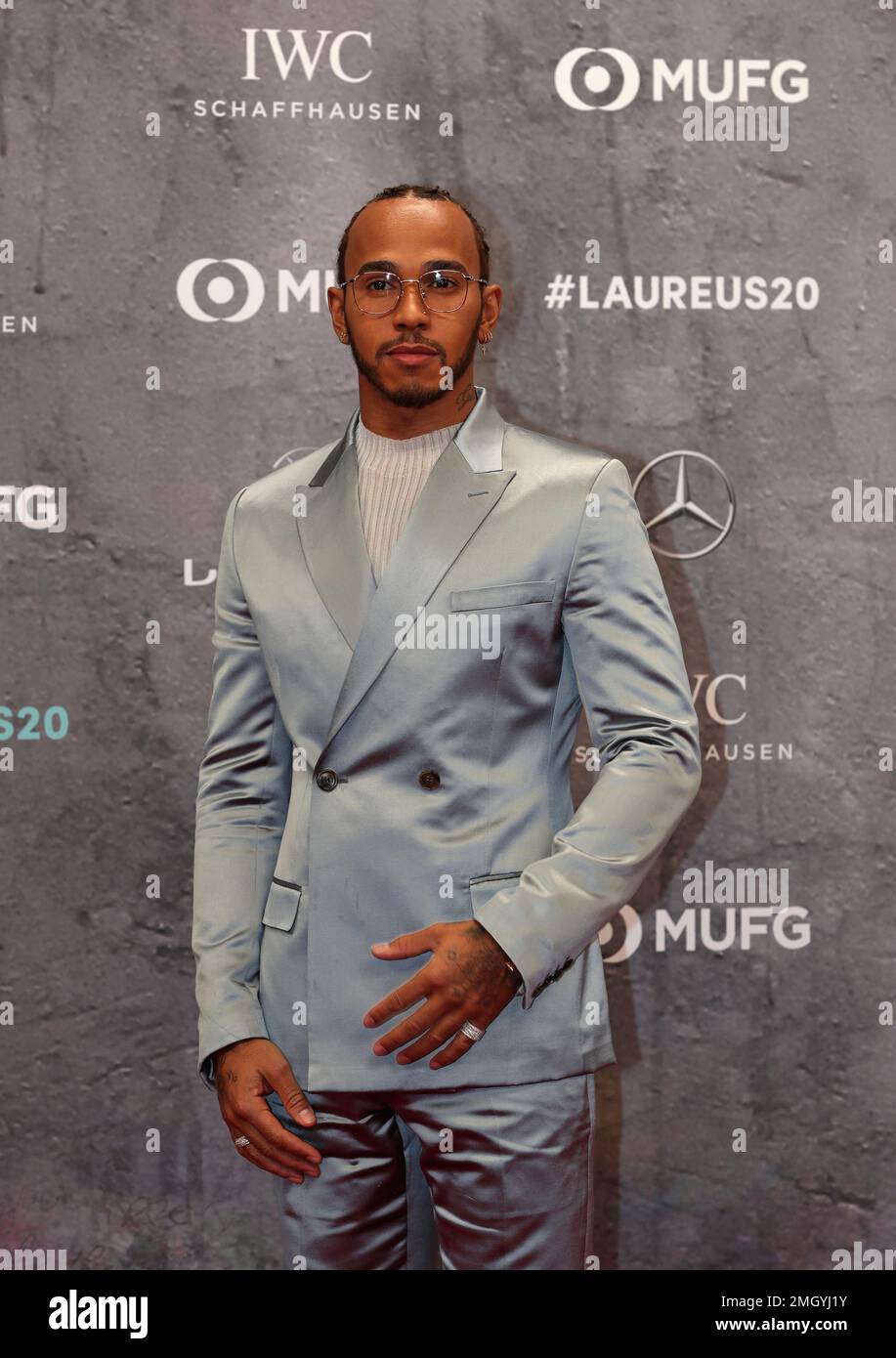 British reigning F1 drivers champion Lewis Hamilton arrives for the ...