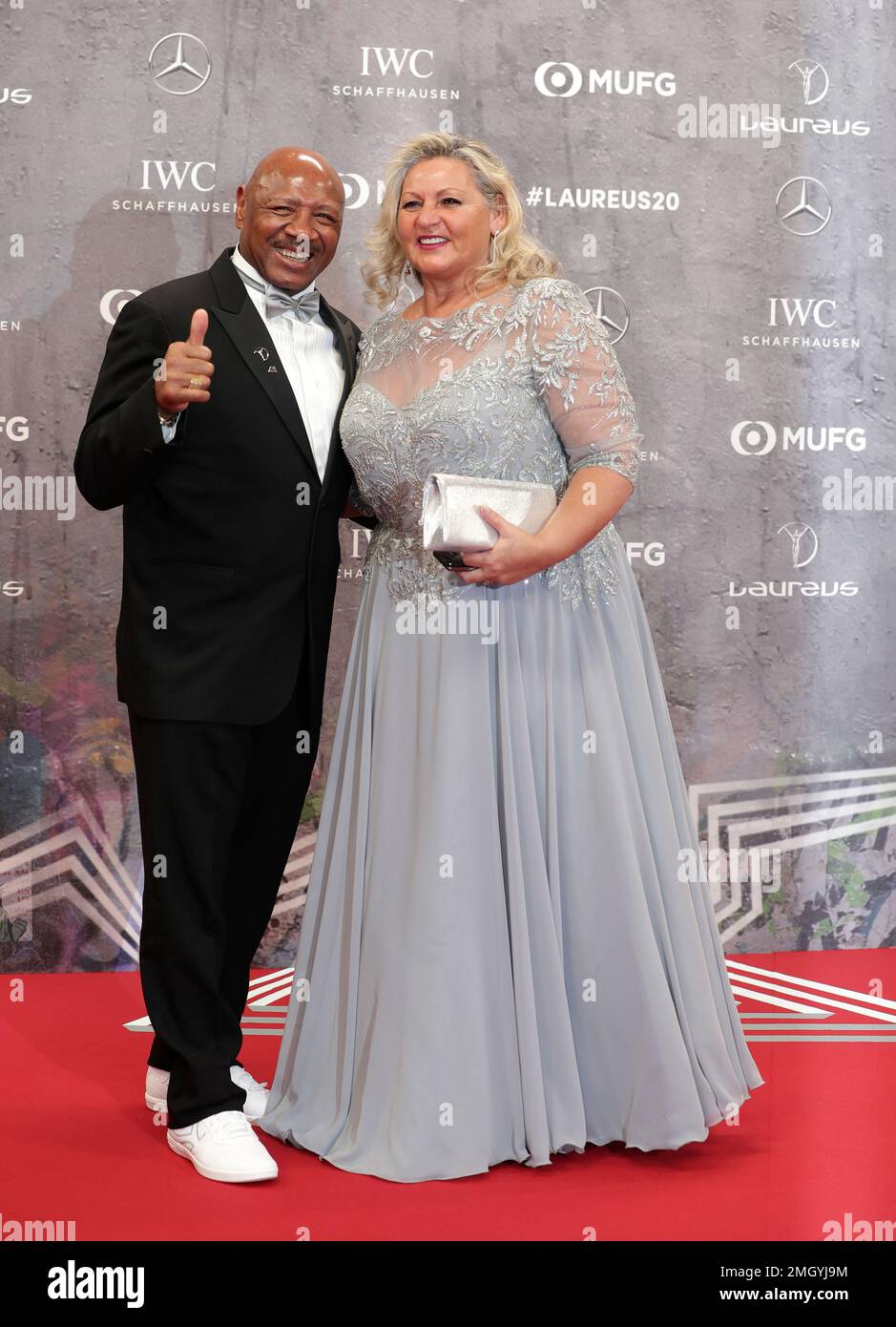 Boxing legend Marvin Hagler and his wife Kay Guarrera arrive for the ...