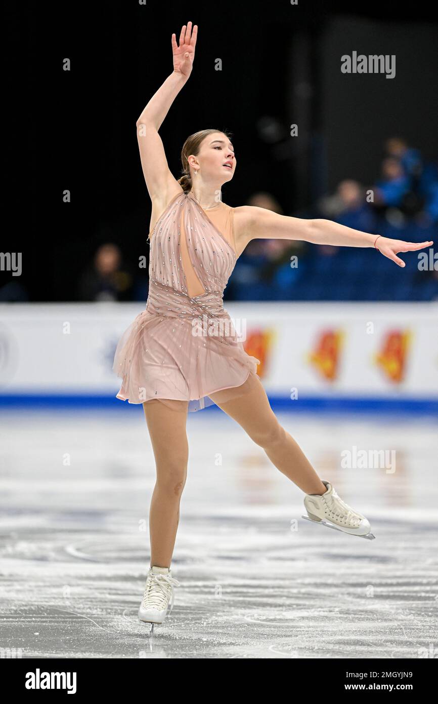 Alexandra Michaela FILCOVA (SVK), during Women Short Program, at the ISU European Figure Skating ...