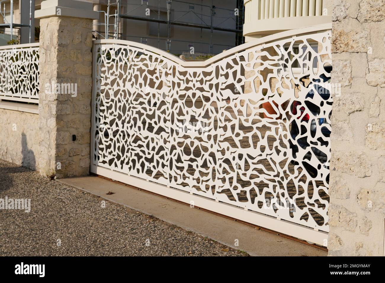 portal white beige clear home suburb metal aluminum design house gate ...