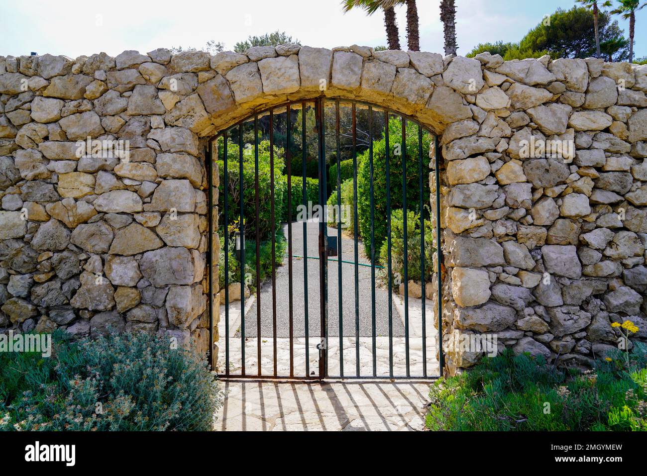 gate portal of classical entrance door house luxury restored stones ...