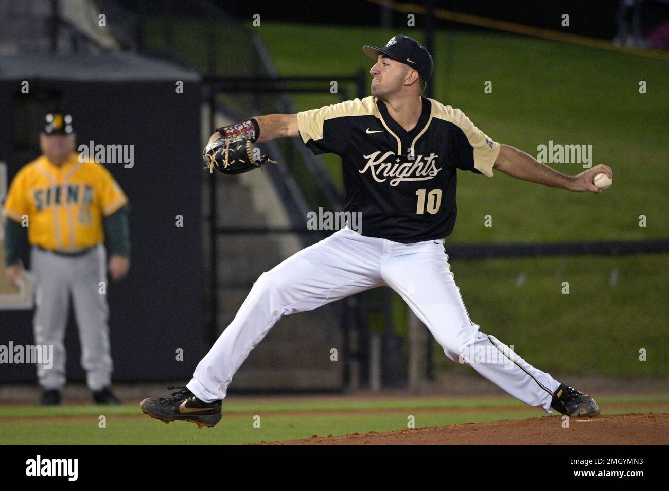 Central Florida pitcher Colton Gordon (10) throws to home plate during ...