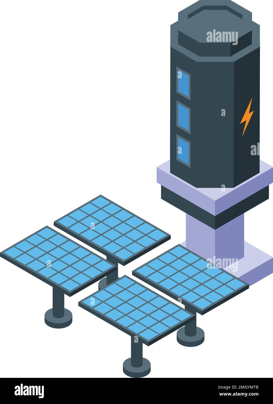 Planet space solar energy icon isometric vector. Future colony ...