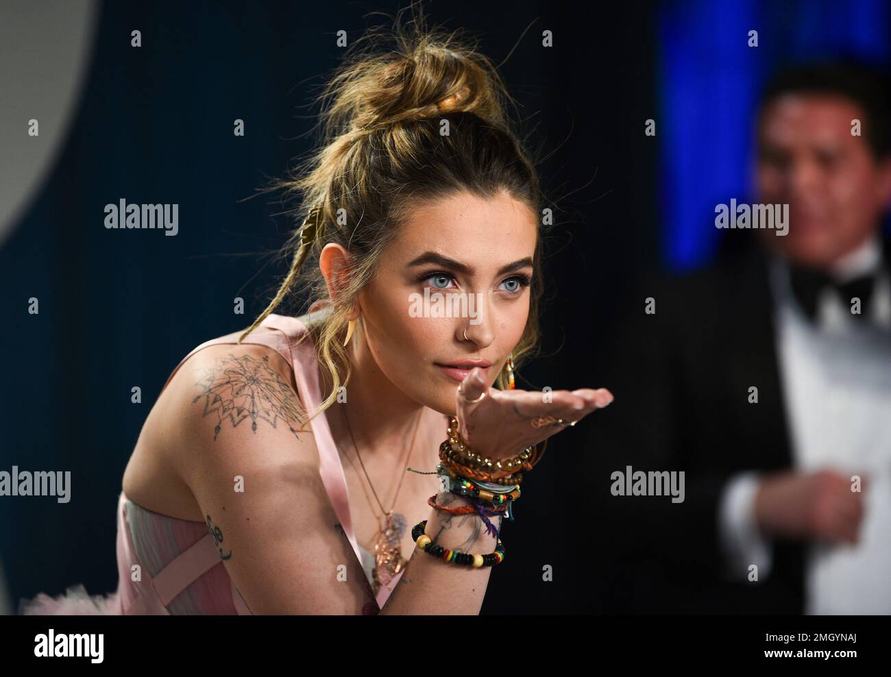 Paris Jackson arrives at the Vanity Fair Oscar Party on Sunday, Feb. 9 ...