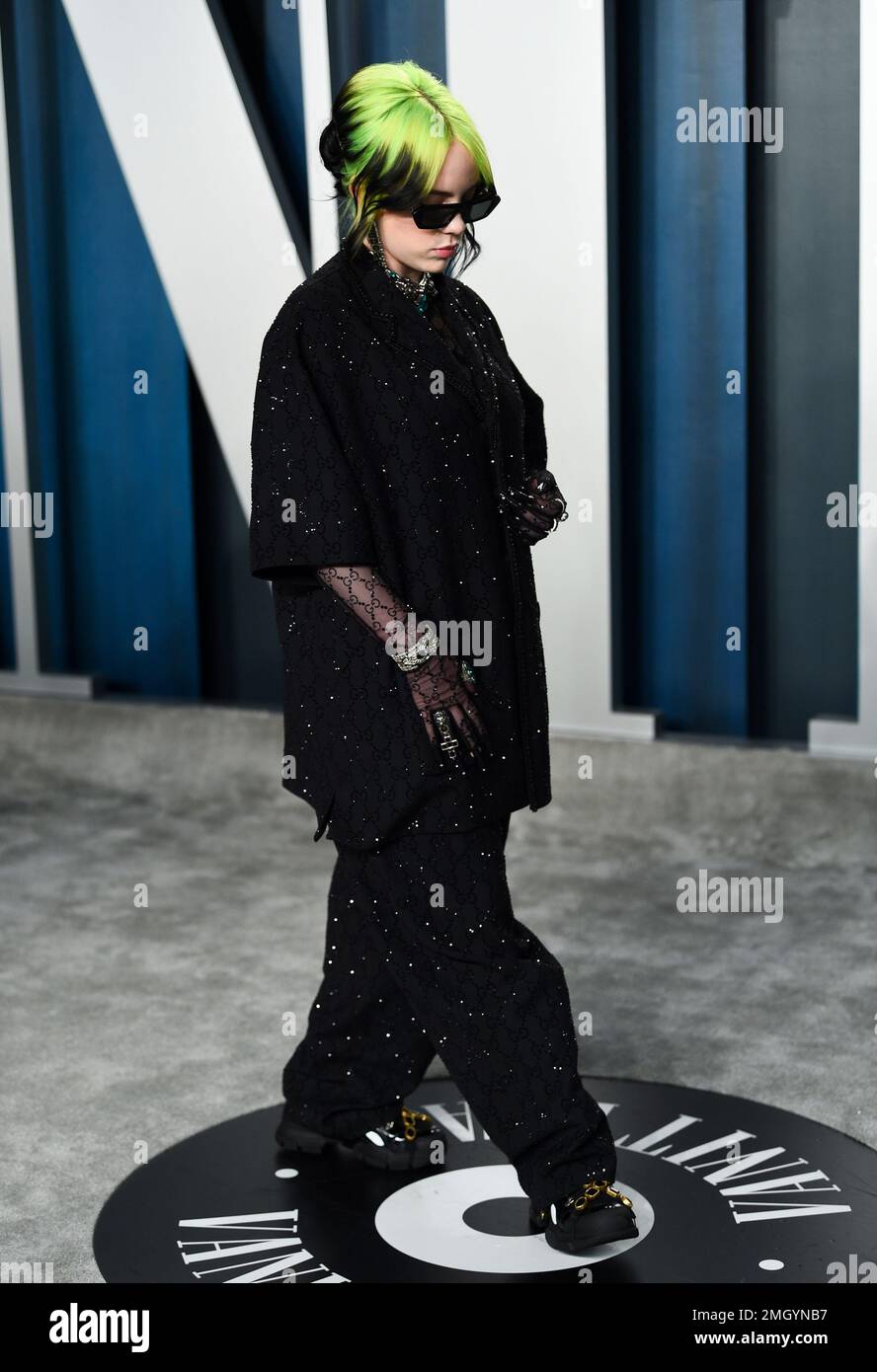 Billie Eilish arrives at the Vanity Fair Oscar Party on Sunday, Feb. 9 ...