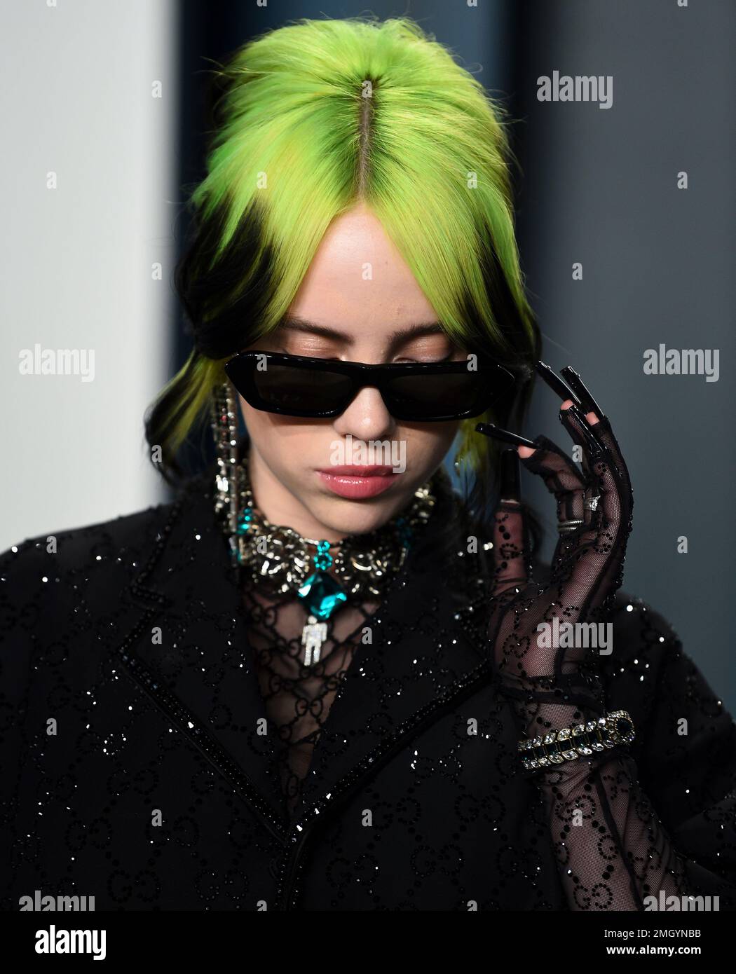 Billie Eilish arrives at the Vanity Fair Oscar Party on Sunday, Feb. 9 ...