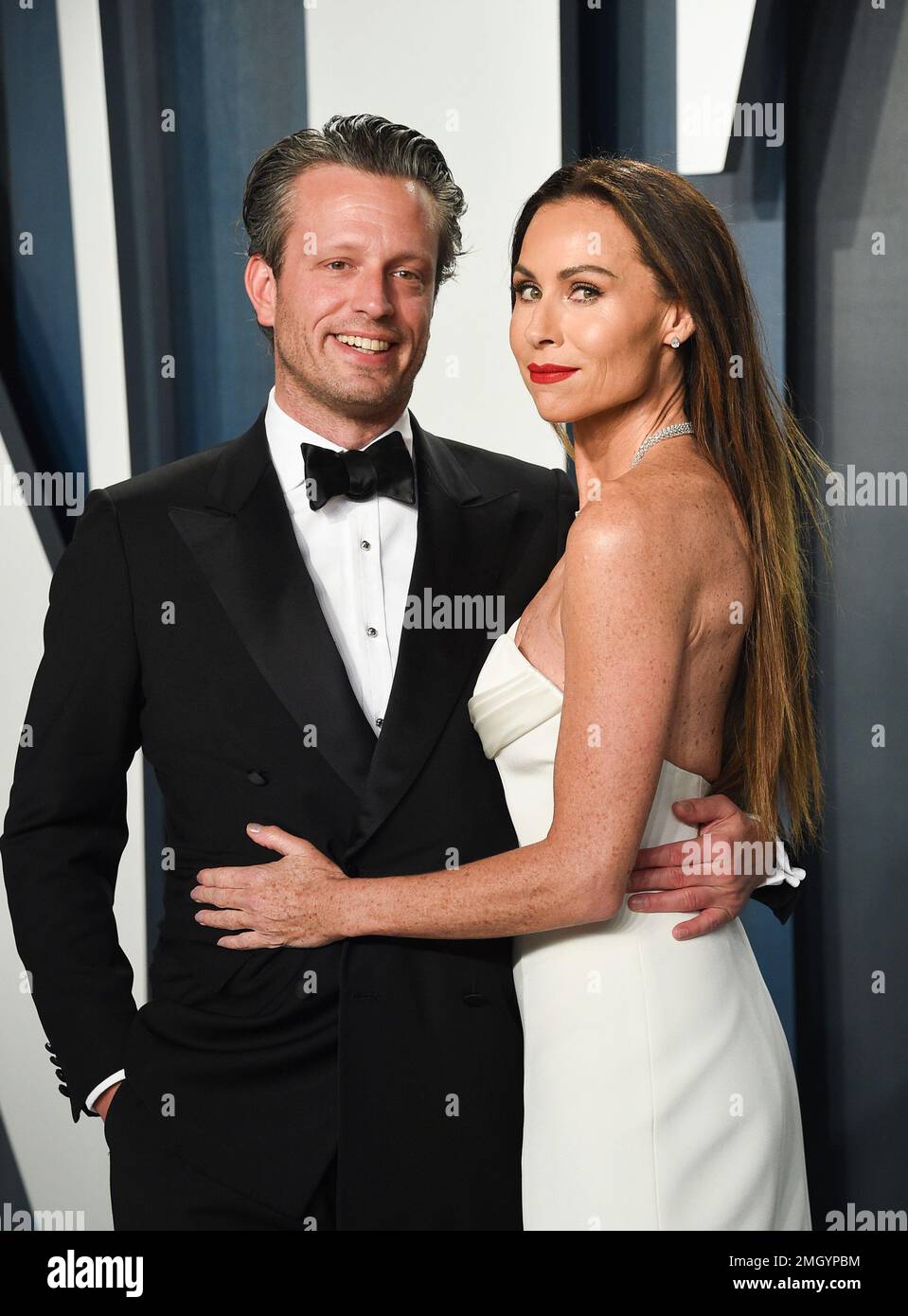 Filmmaker Addison O'Dea, left, and actress Minnie Driver arrive at the ...