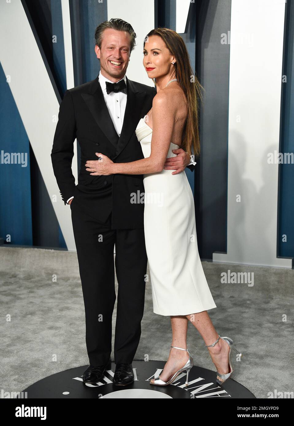 Filmmaker Addison O'Dea, left, and actress Minnie Driver arrive at the ...