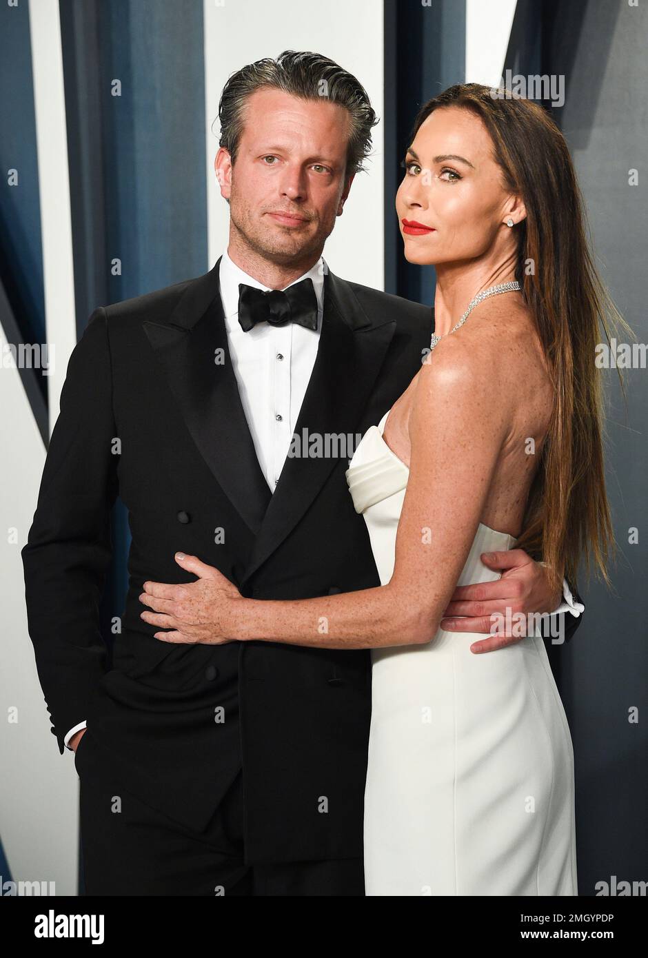Filmmaker Addison O'Dea, left, and actress Minnie Driver arrive at the ...