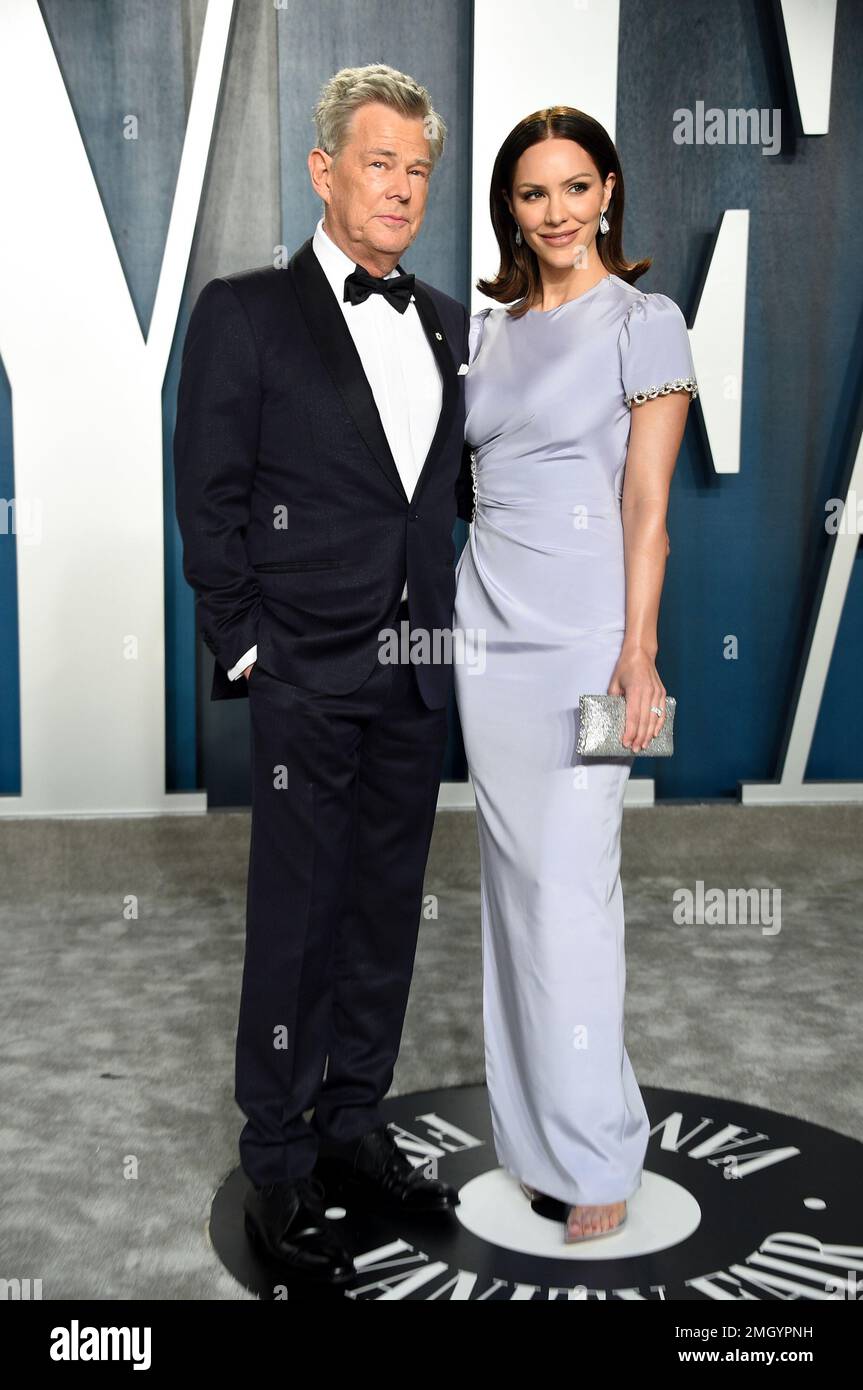 Musician David Foster and wife Katharine McPhee arrive at the Vanity ...
