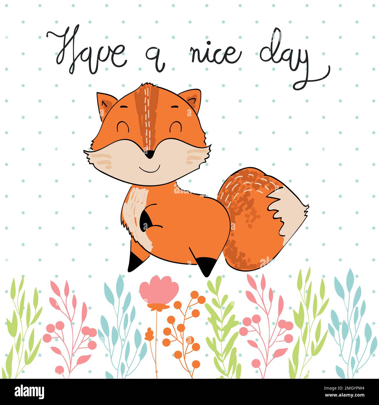 Cute cartoon Fox Stock Vector Image & Art - Alamy