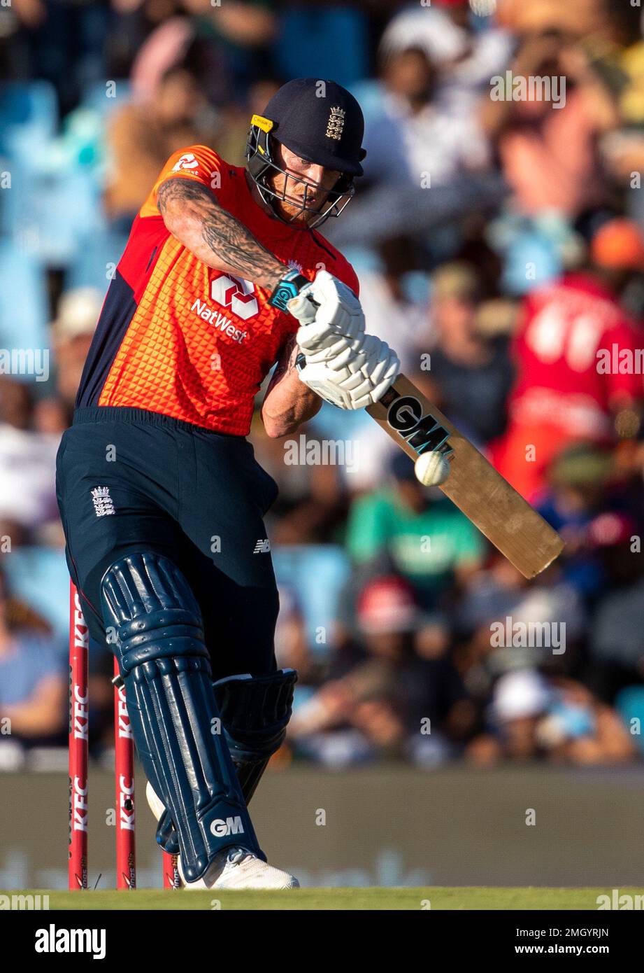 England's batsman Ben Stokes a stroke shot during the final T20 cricket ...