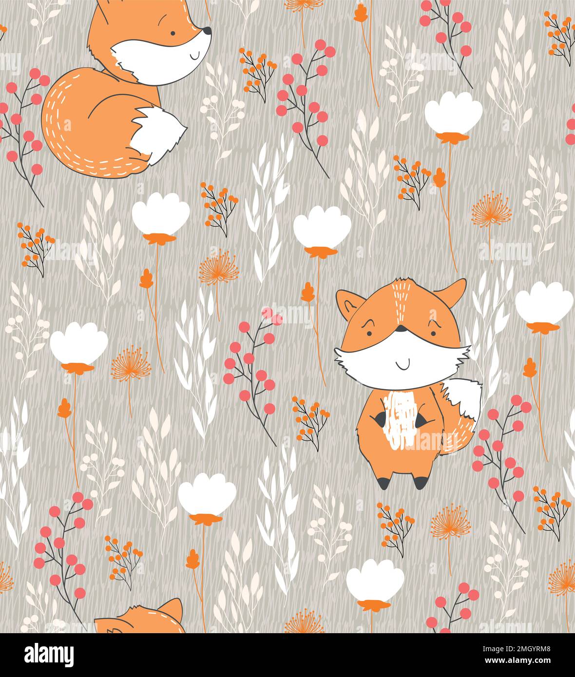 Cute cartoon Fox Stock Vector Image & Art - Alamy