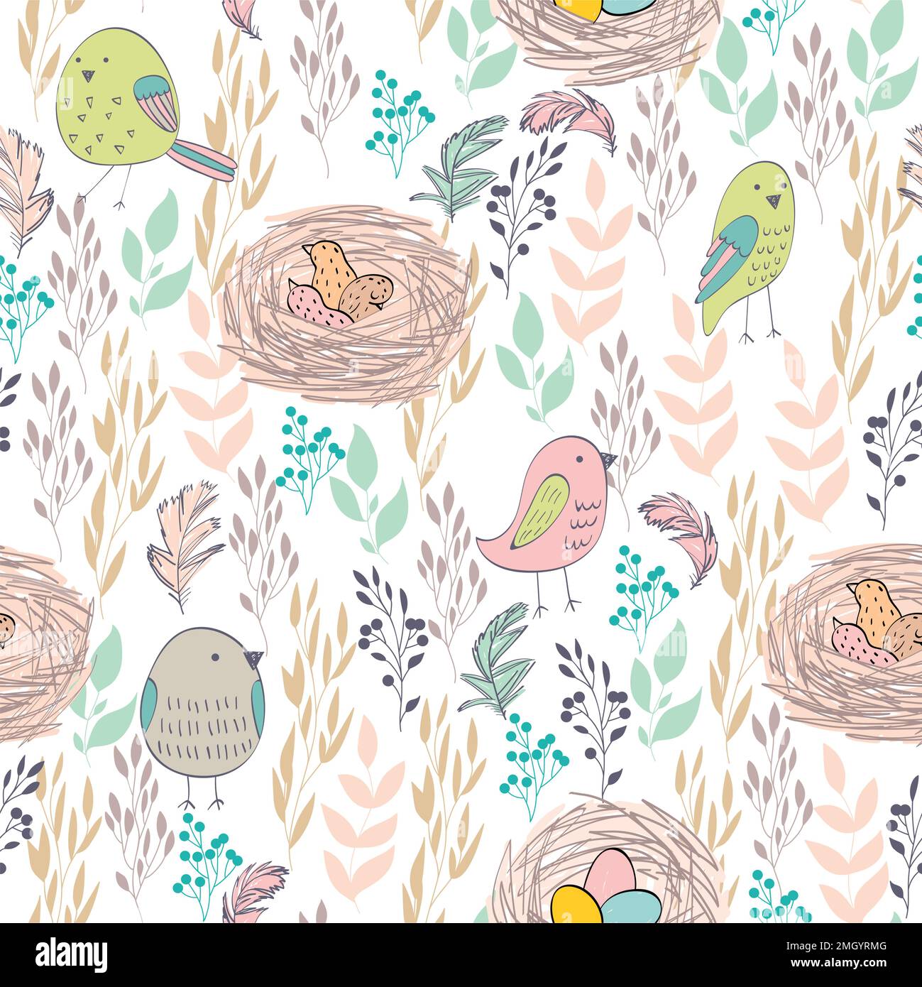 Vector Bird nest Stock Vector Image & Art - Alamy