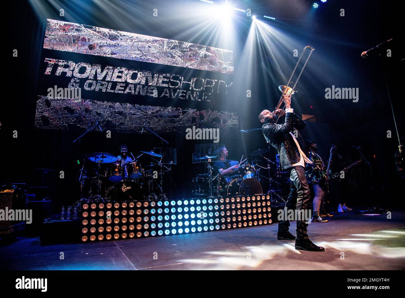 Trombone Shorty of Trombone Shorty and The Orleans Avenue performs at ...